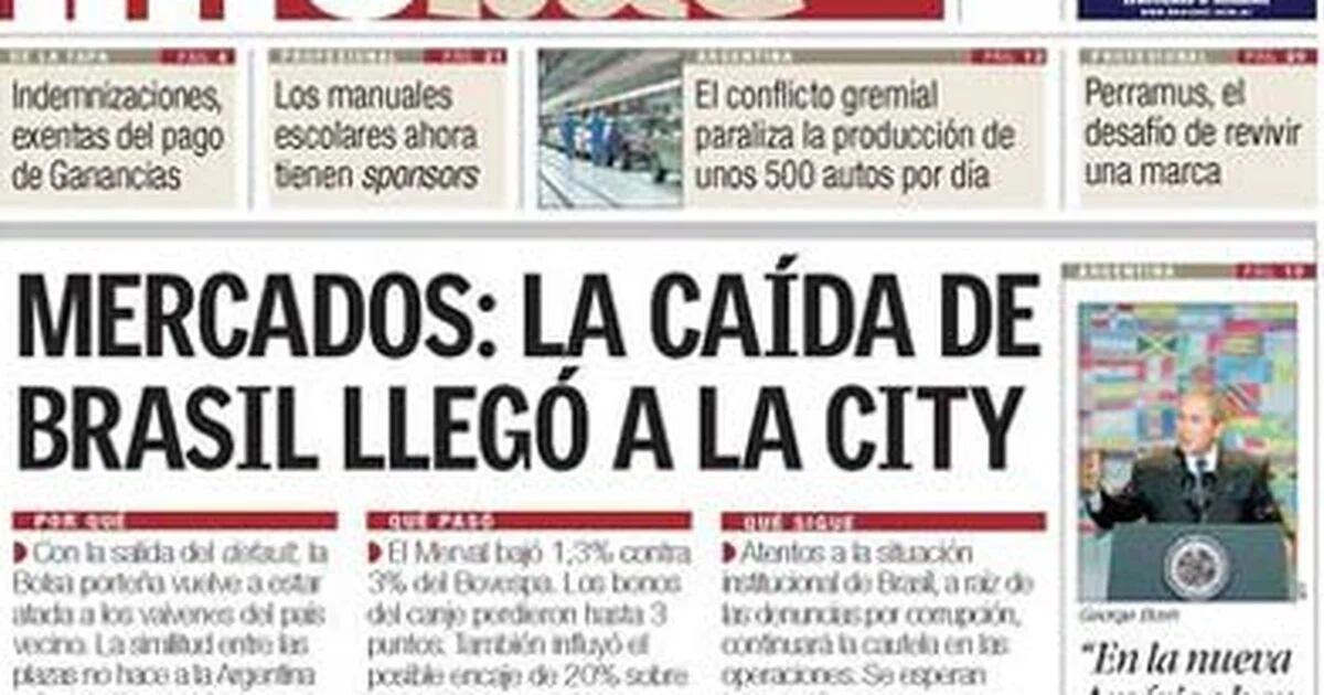 Títulos del Infobae diario - Infobae